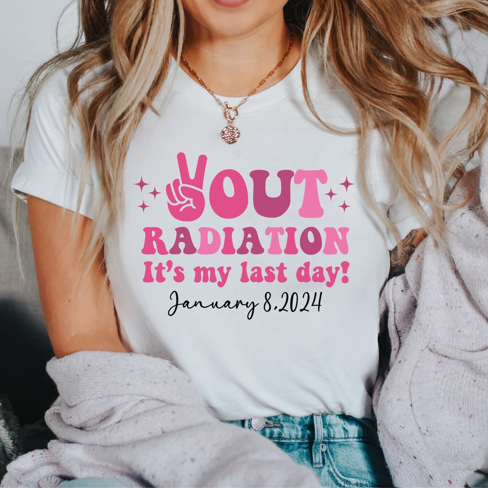 Personalized Breast Cancer Radiation Therapy Shirt, Custom Radiation ...