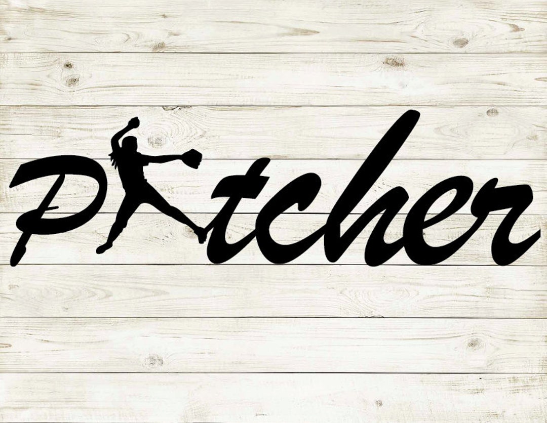 Softball Pitcher- Instant Download, Svg, Pdf, Jpg, Eps, Png, Files ...