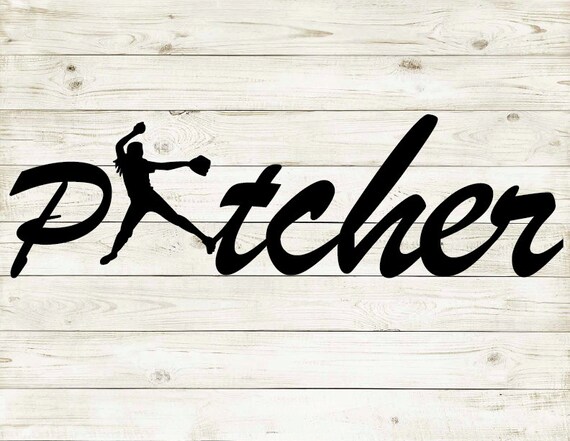 Softball Pitcher Instant Download Svg Pdf Jpg Eps Png - Etsy