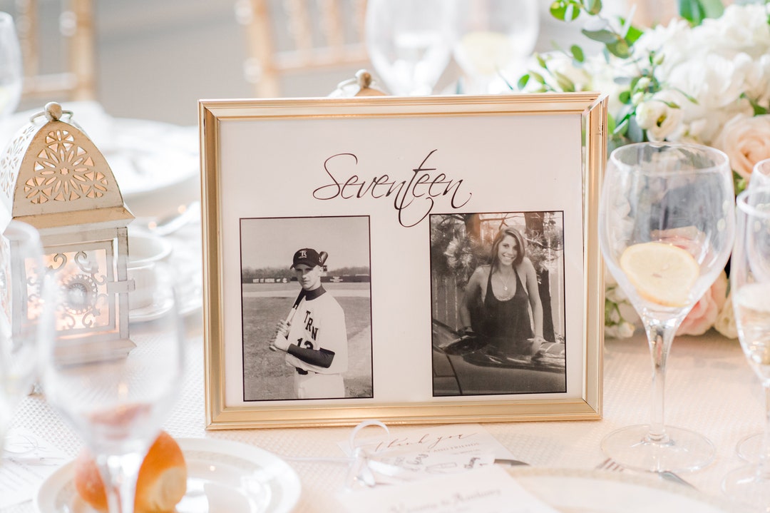 Bride and Groom Age Table Numbers - Wedding Table Numbers - Wedding ...