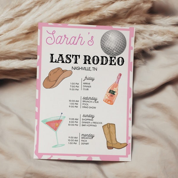 Last Rodeo Signs for Bachelorette Party - Etsy