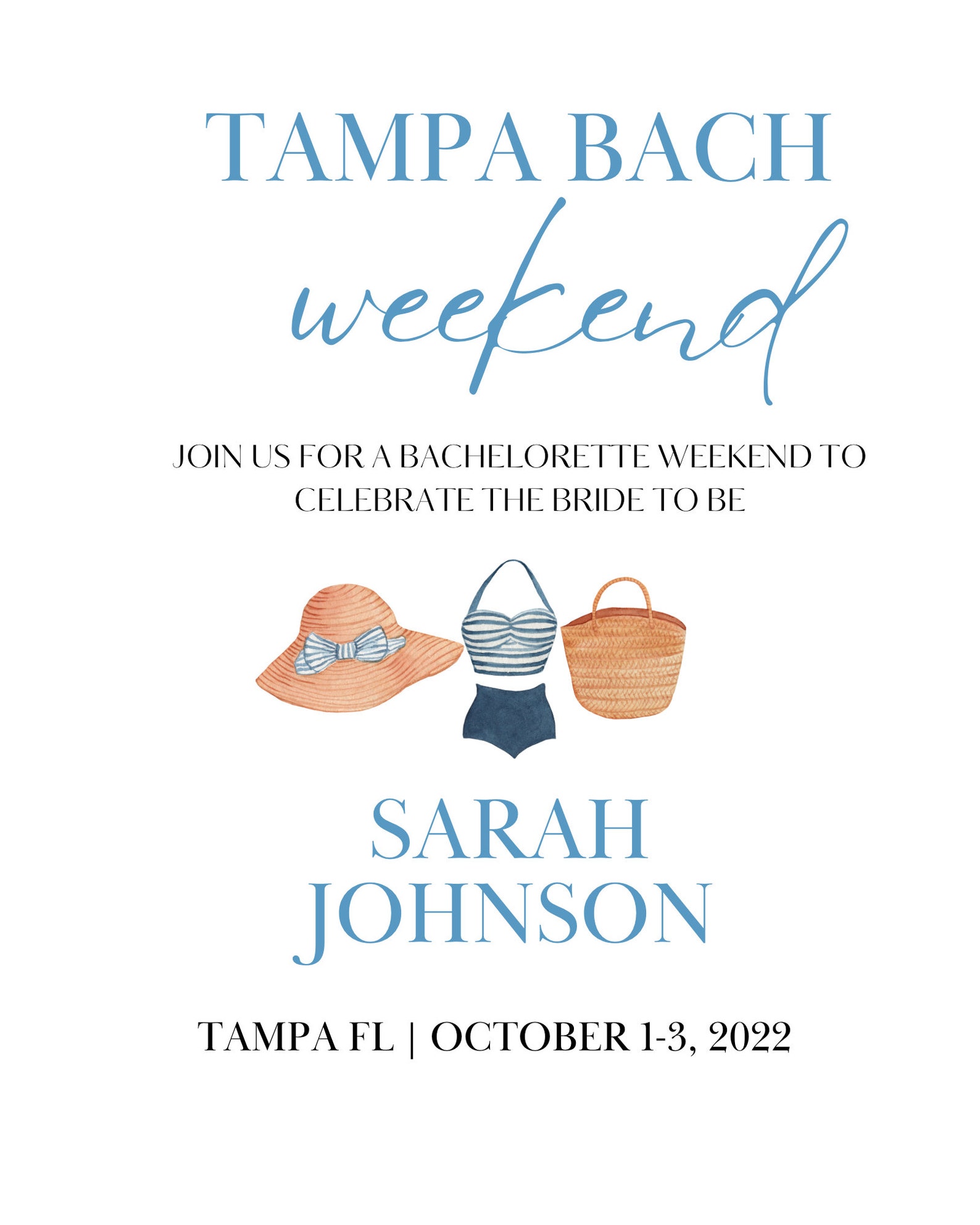Tampa Bachelorette Itinerary | Bachelorette Party | Instant Download ...