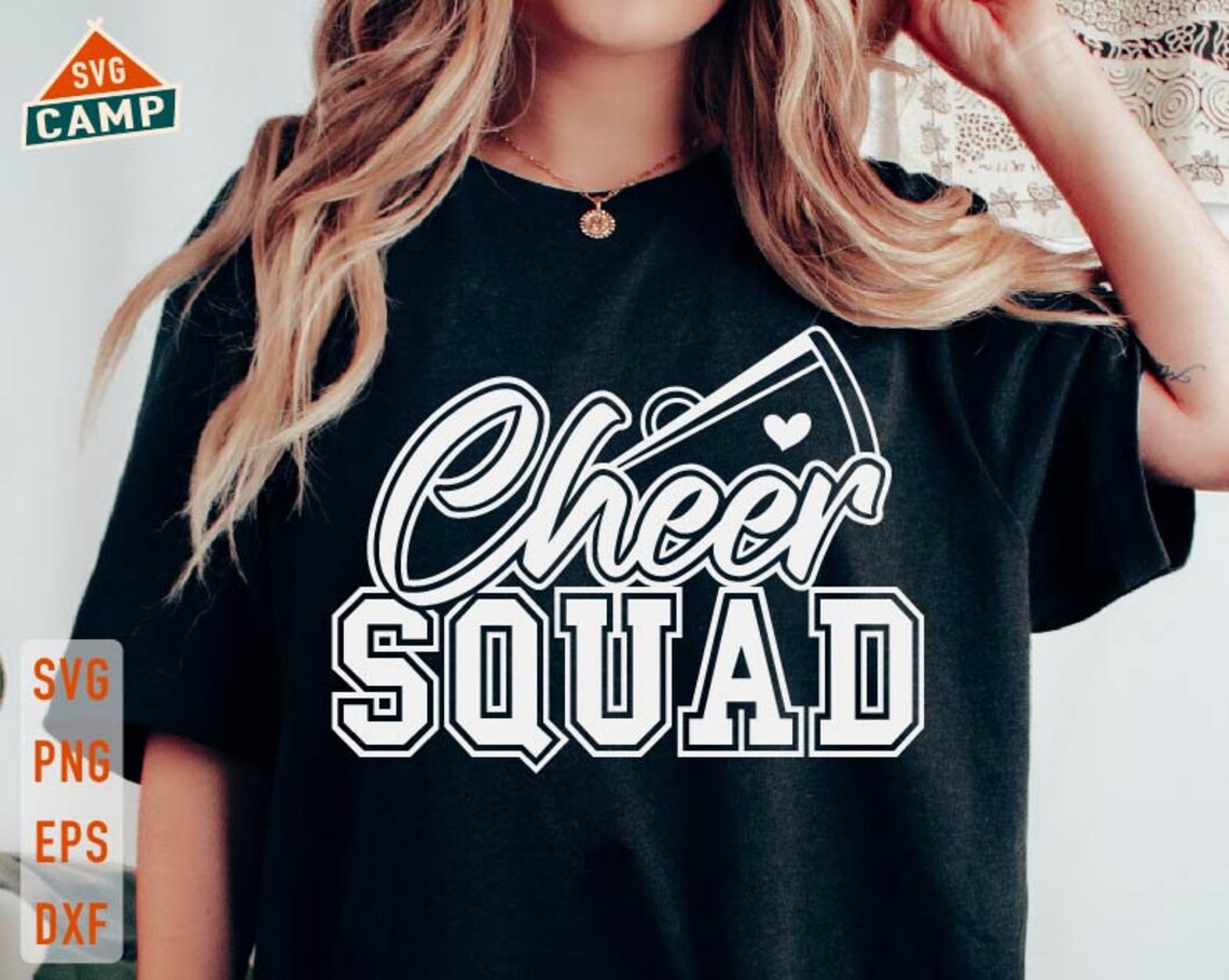 Cheer Squad Svg Cheerleader Svg Megaphone Svg Cheer Mom - Etsy