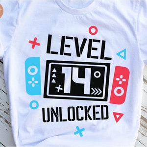 Level 14 Unlocked Birthday Family Svg Bundle 14th Birthday - Etsy