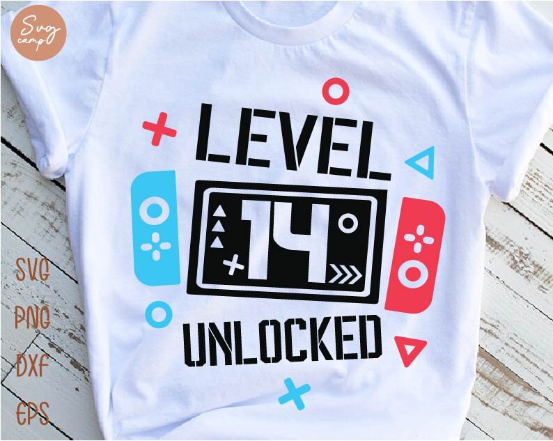 Level 14 Unlocked Birthday Family Svg Bundle 14th Birthday - Etsy