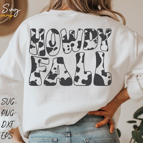 Howdy Fall Svg Howdy Cow Print Svg Fall Shirt Svg Western - Etsy
