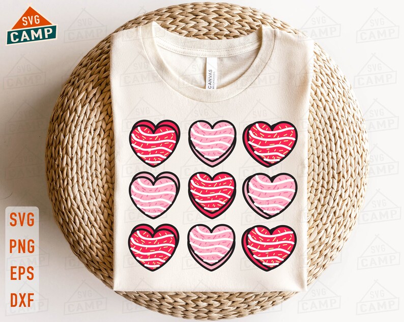 Valentine Heart Cakes Svg Bundle Candy Heart Svg Valentine - Etsy