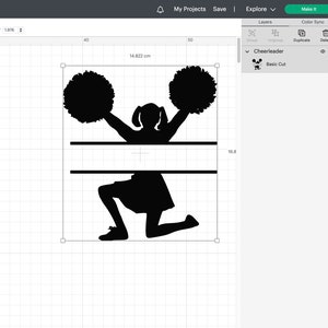 Cheerleader Svg Bundle, Cheerleader Split Monogram Svg, Cheerleader Svg ...