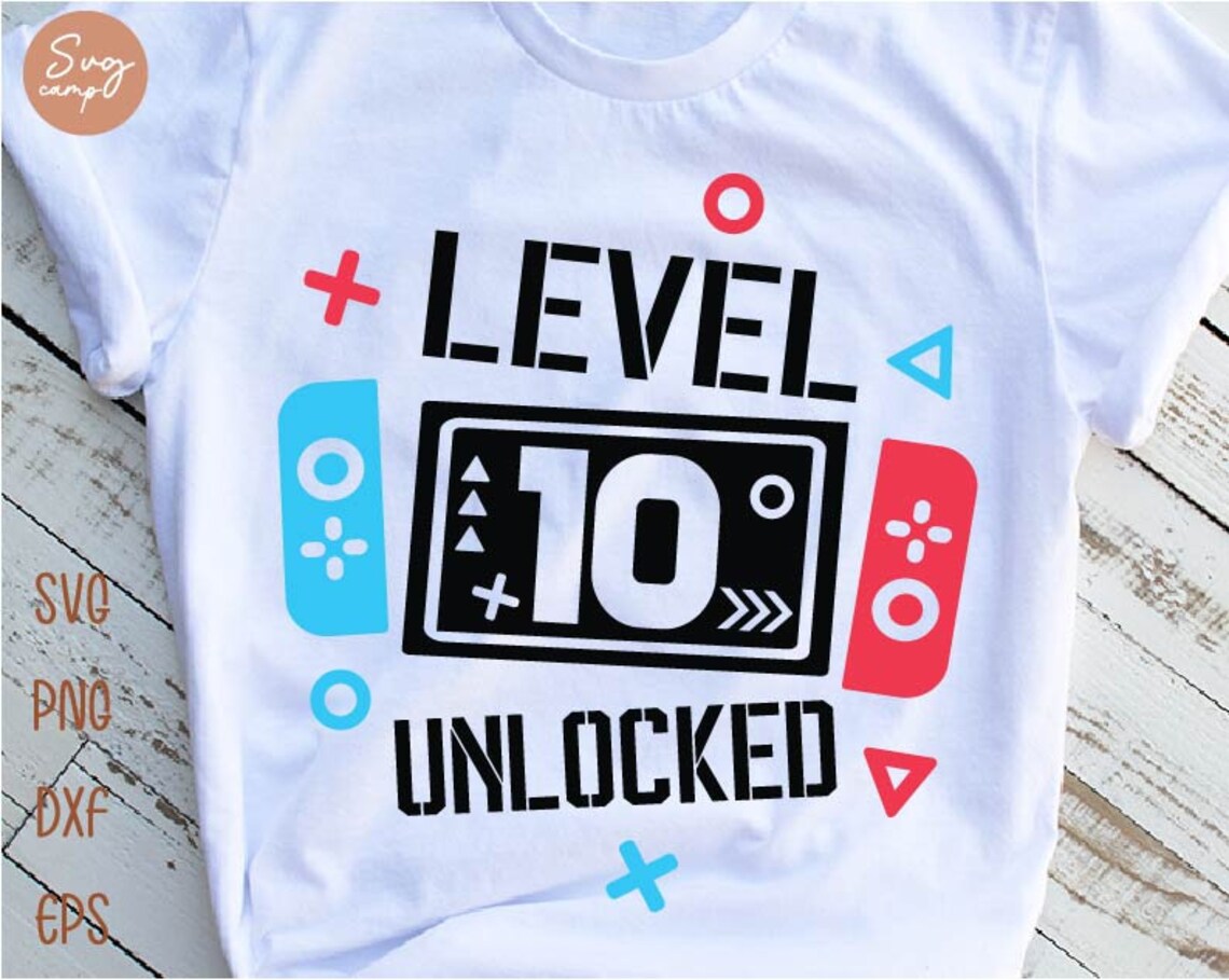 Level 10 Unlocked Birthday Family Svg Bundle 10th Birthday - Etsy
