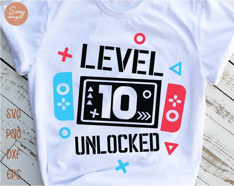 Level 10 Unlocked Birthday Family Svg Bundle 10th Birthday - Etsy