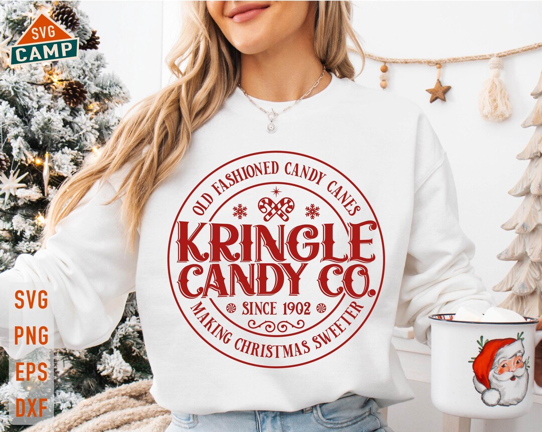 Kringle Candy Co Svg, Olde Fashioned Candy Canes Svg, Vintage Christmas ...