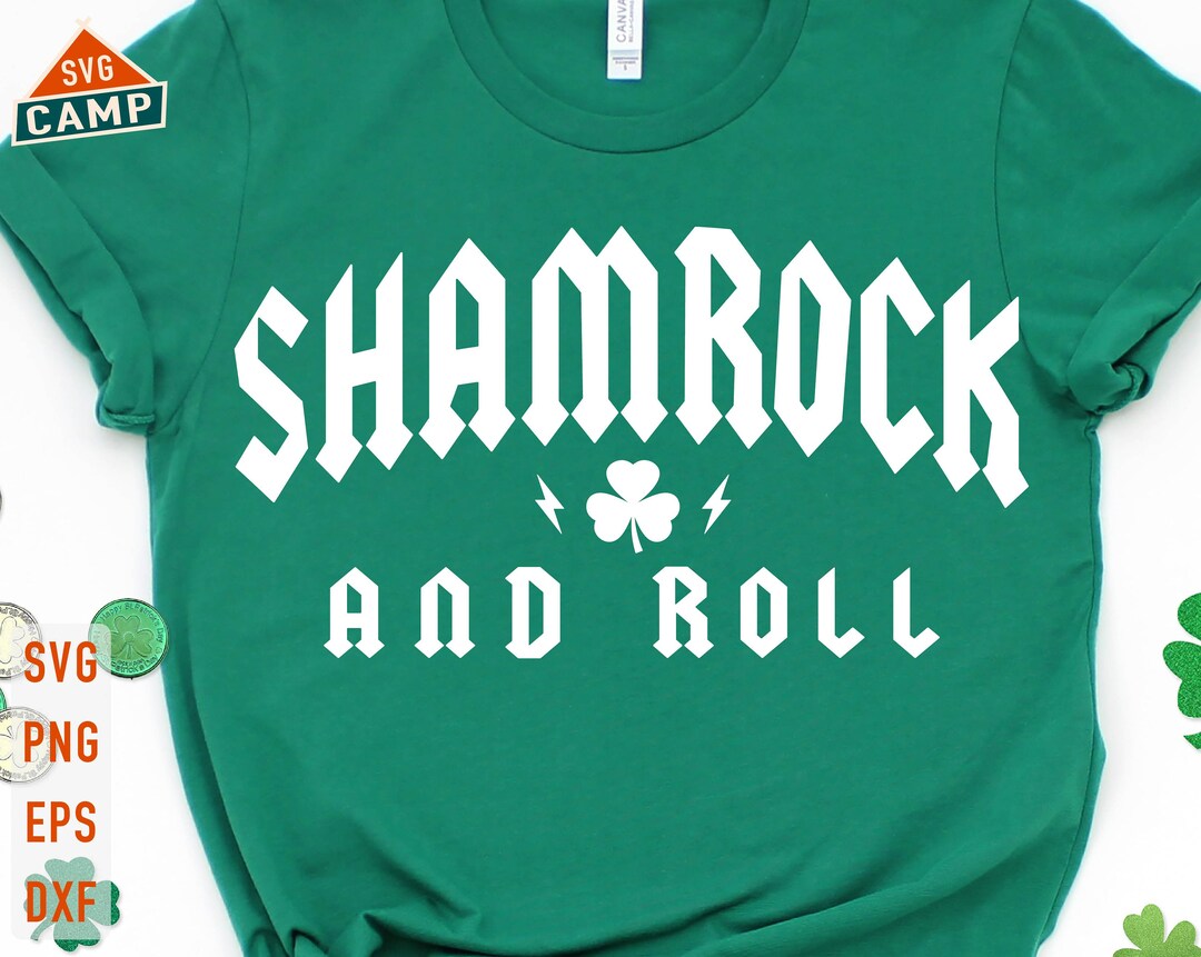 Shamrock and Roll Svg, Shamrock Svg, Funny St Patricks Day Svg, St ...