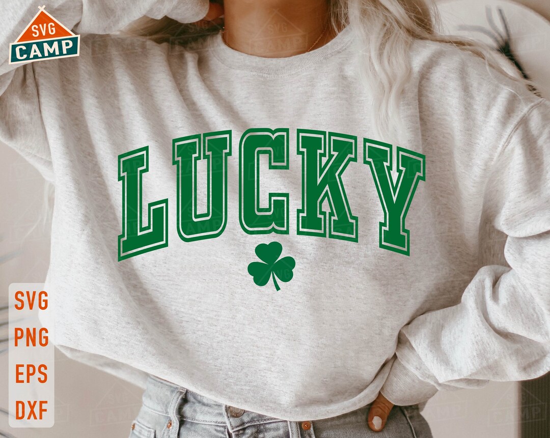 Lucky Svg, Happy Go Lucky Svg, Lucky Png, Shamrock Svg, St Patricks Day ...