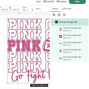 Pink Out Football Svg, Fight Cancer Pink Ribbon Svg, Pink Out Svg ...