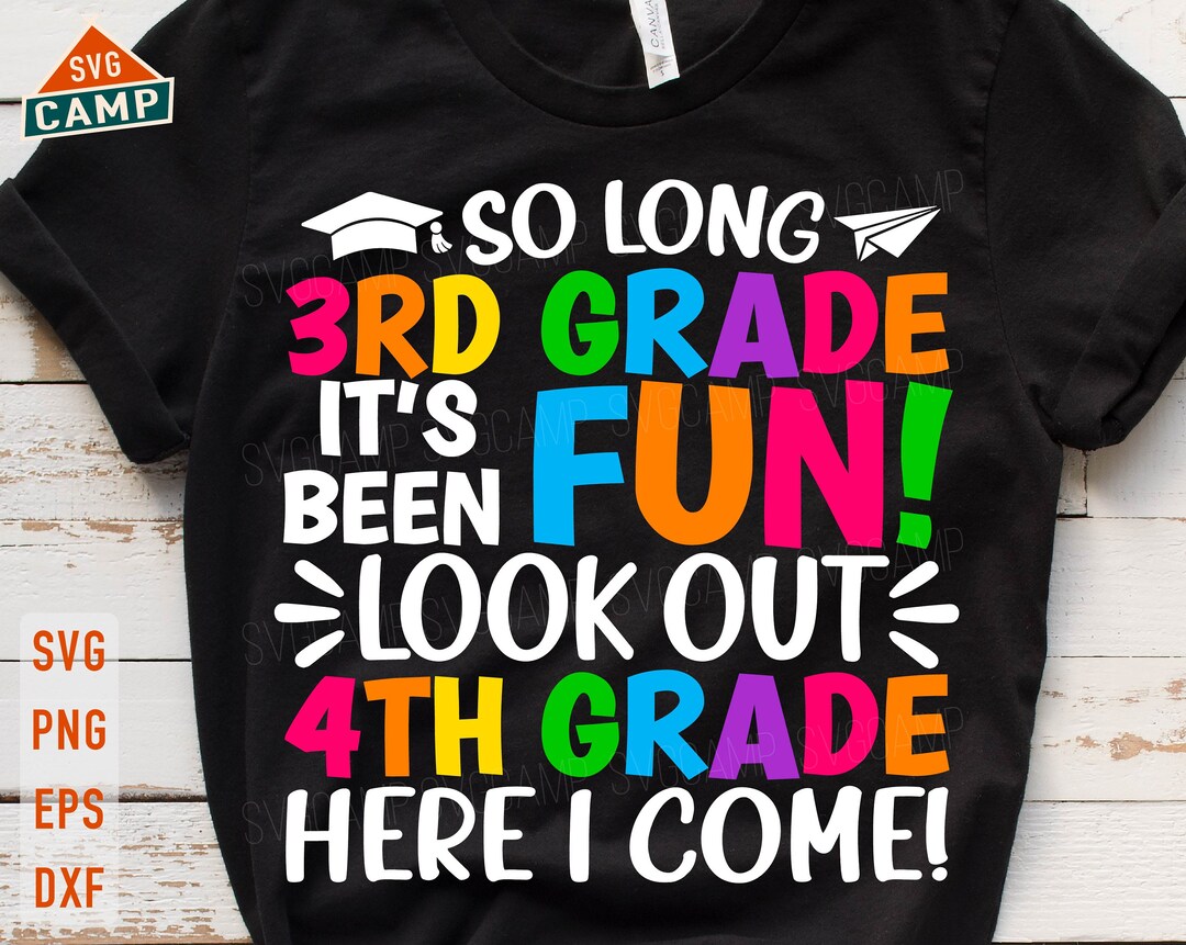 So Long 3rd Grade Svg, Third Grade Graduation Svg, Last Day of School ...