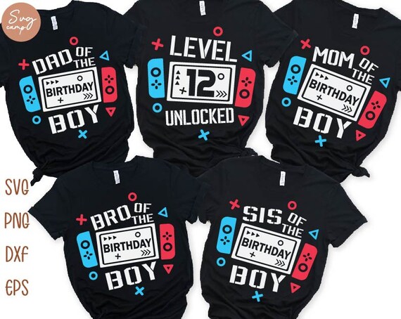 Level 12 Unlocked Birthday Family Svg Bundle 12th Birthday - Etsy
