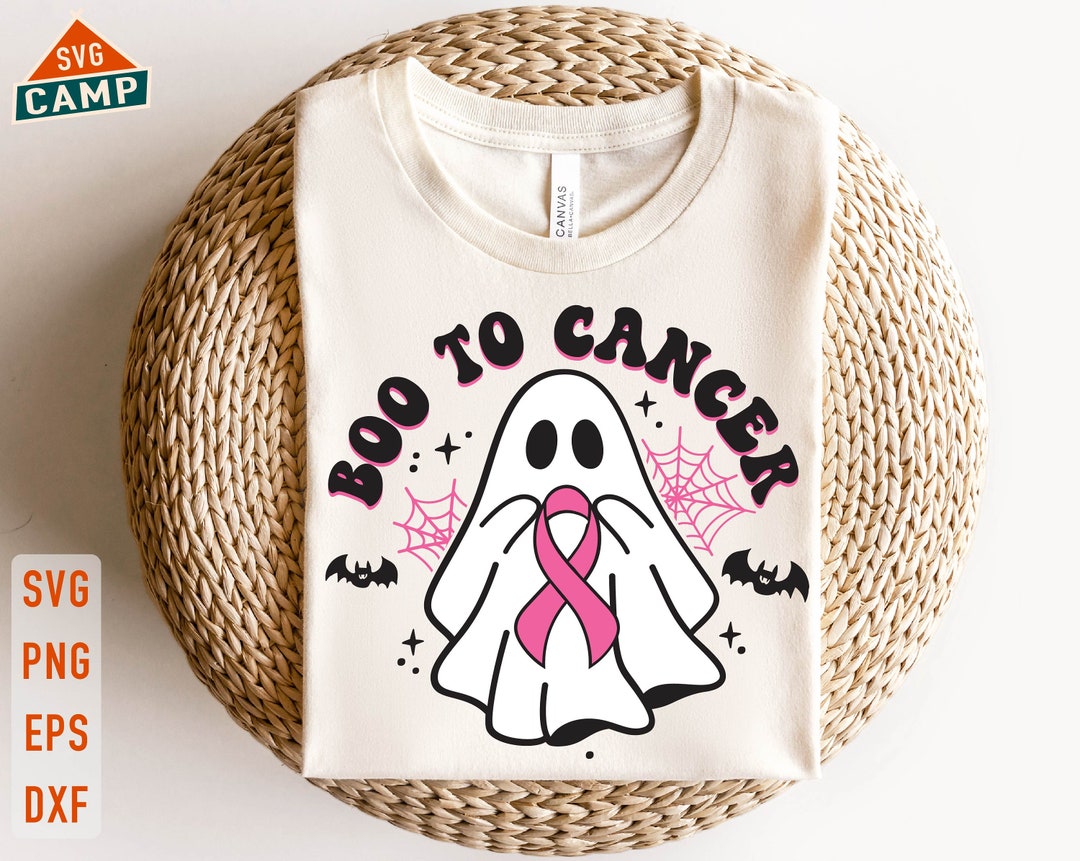 Boo to Cancer Ghost Svg Breast Cancer Awareness Svg Pink - Etsy