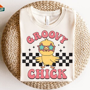 Groovy Chick Svg Retro Easter Png Easter Chick Svg Easter - Etsy