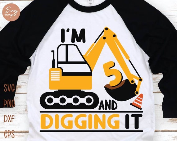 Construction Birthday Boy Svg 5th Birthday Boy Svg - Etsy