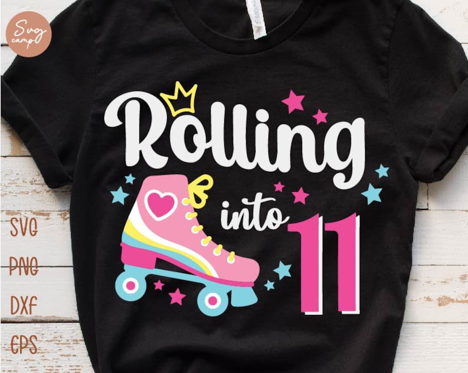 Rolling Into 11 Girl Birthday Shirt Svg 11th Birthday Girl - Etsy