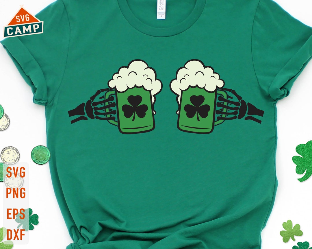 Skeleton Shamrock Drinking Svg, Skeleton St Patricks Svg, Funny St ...