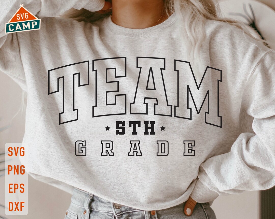 Team Fifth Grade Svg, 5th Grade Svg, First Day of School Svg, Back to ...