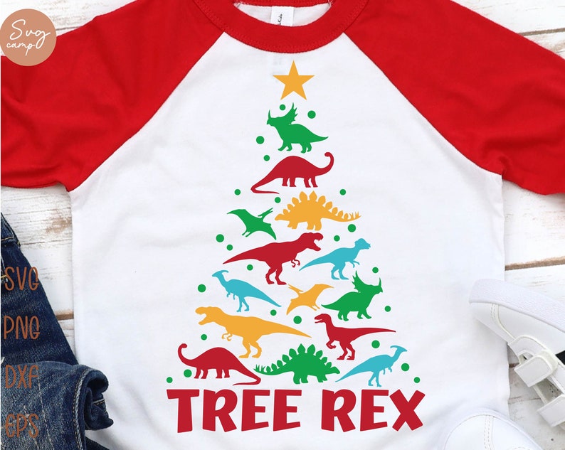 Dinosaur Holiday Tree Svg Christmas Dinosaur Svg Christmas - Etsy