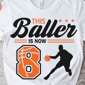 This Baller is Now 8 Svg, Birthday Boy Basketball Svg, 8th Birthday Boy ...