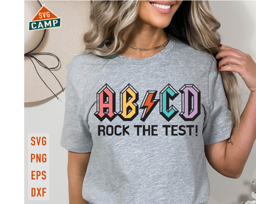 ABCD Rock the Test Svg, Test Day Svg, Its Test Day Yall Svg, Test Day ...