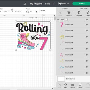 Rolling Into 7 Birthday Girl Svg Bundle, 7 Birthday Girl, Birthday ...