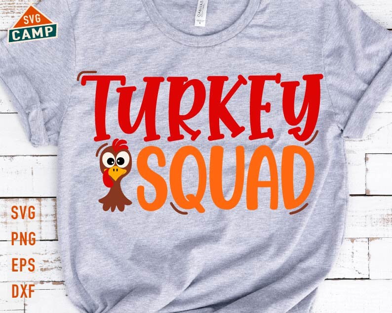 Turkey Squad Svg Thanksgiving Svg Turkey Face Svg Kids Fall - Etsy