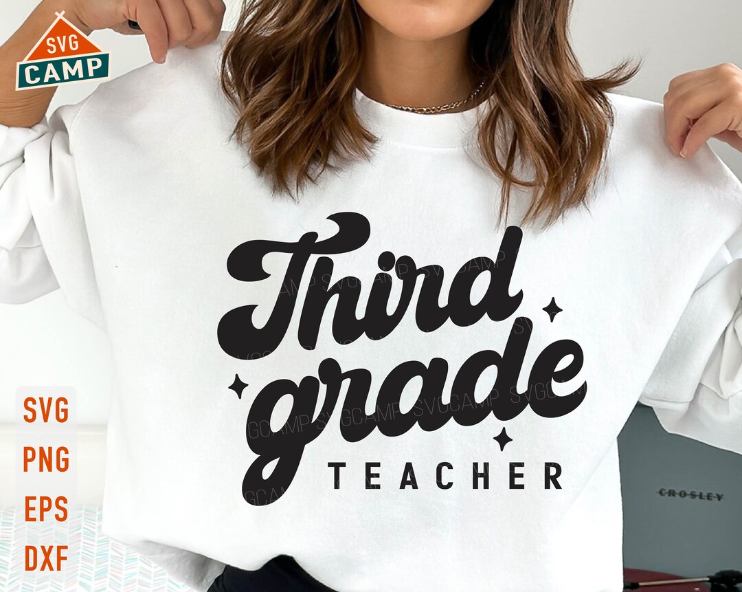 Third Grade Teacher Svg 3rd Grade Svg First Day of School - Etsy