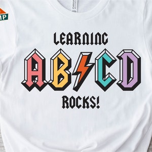 ABCD Learning Rocks Svg Teacher Rock Svg Back to School Svg - Etsy