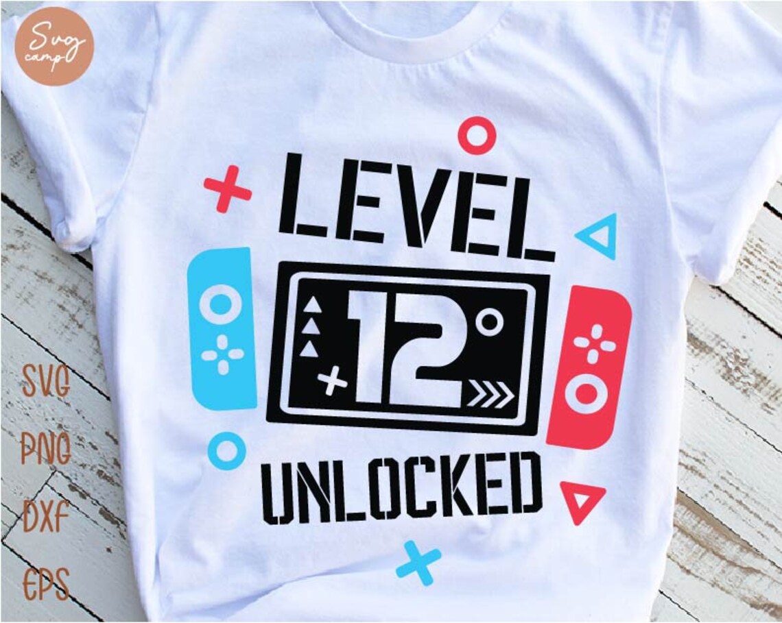 Level 12 Unlocked Birthday Family Svg Bundle 12th Birthday - Etsy