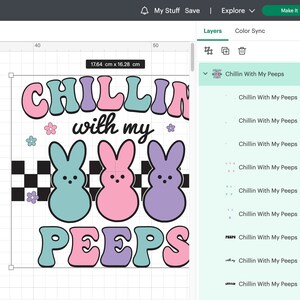 Chillin With My Peeps Svg, Easter Bunny Svg, Peeps Svg, Easter Svg ...