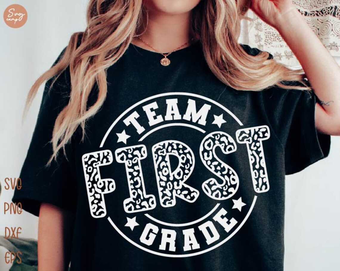 Team First Grade Svg 1st Grade Squad Svg First Day of School - Etsy