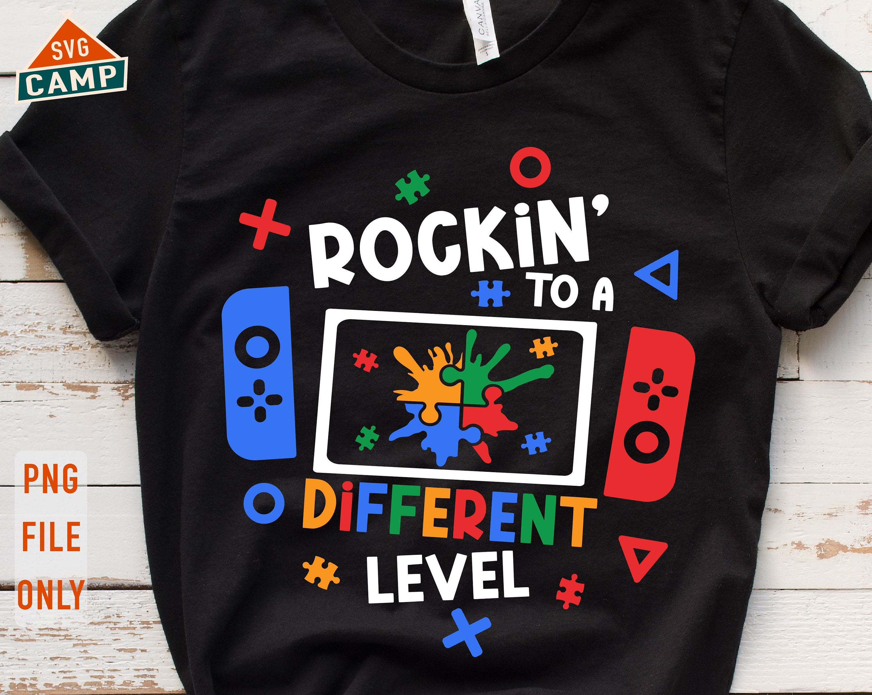 Rockin to A Different Level Gamer Svg, Video Game Autism Awareness Svg ...