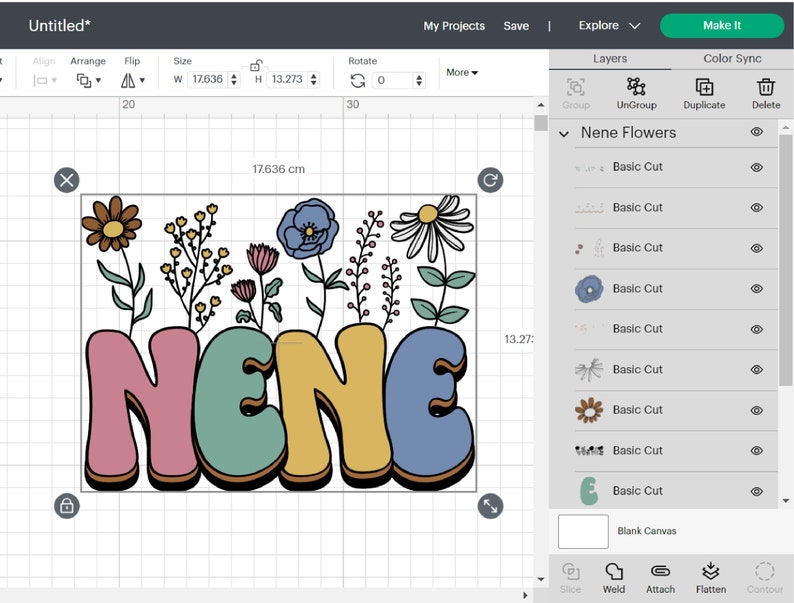 Nene Flowers Svg Retro Mothers Day Svg Nene Floral Svg - Etsy