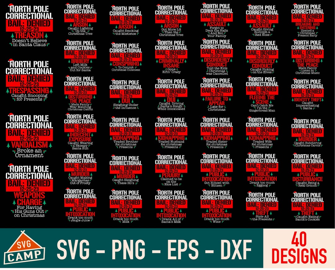 Christmas Family Svg Bundle, North Pole Correctional, Funny Family ...