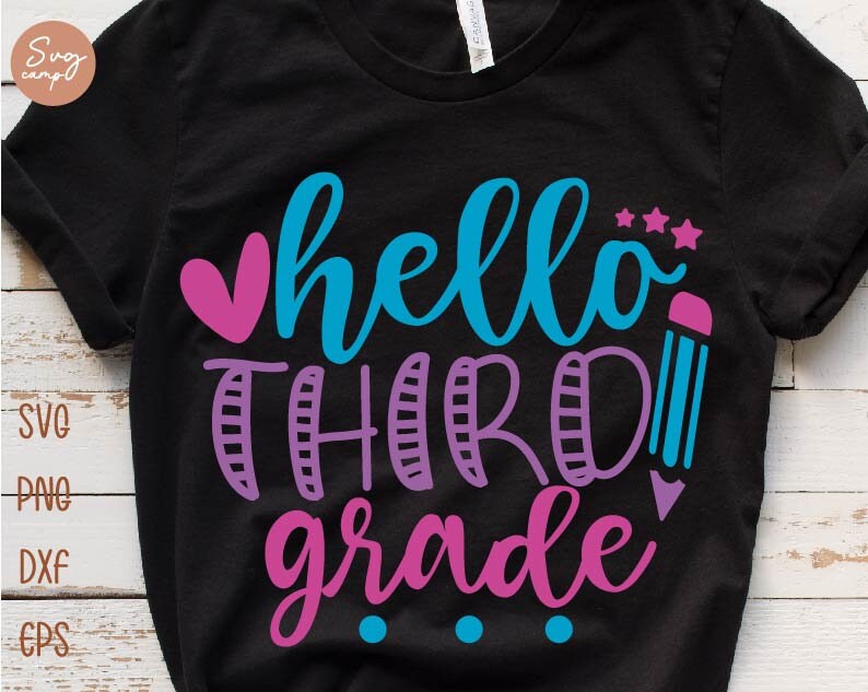 Hello Third Grade Svg 3rd Grade Svg Back to School Svg - Etsy