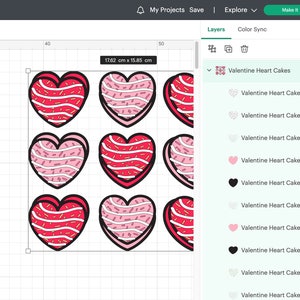 Valentine Heart Cakes Svg Bundle, Candy Heart Svg, Valentine Candy ...
