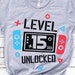 Level 15 Unlocked Birthday Svg, 15th Birthday Boy Gamer Svg, 15 Years ...