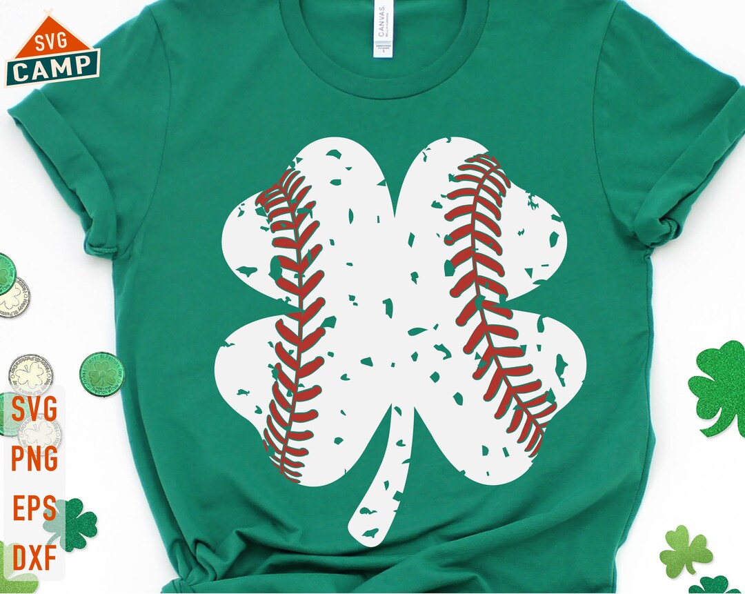 Baseball Distressed Shamrock Svg, St Patricks Day Svg, St Pattys Day ...