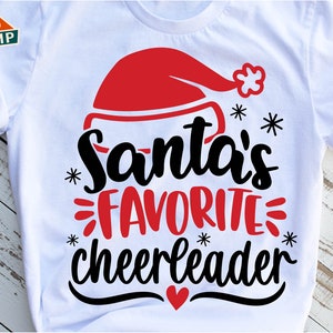 Santas Favorite Cheerleader Svg, Christmas Cheerleader Svg, Santa Svg ...