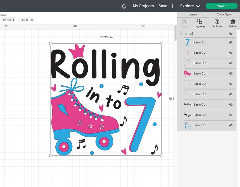 Rolling Into 7 Svg Birthday Roller Skates Svg 7th Birthday - Etsy