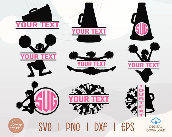 Cheerleader Svg Bundle Cheerleader Split Monogram Svg - Etsy India