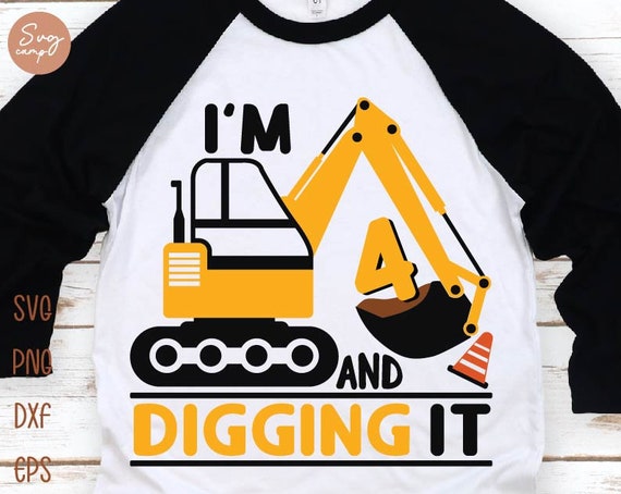 Construction Birthday Boy Svg 4th Birthday Boy Svg - Etsy