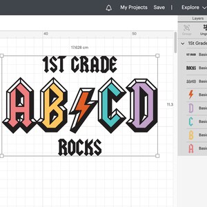 1st Grade Rocks Svg, First Day of School Svg, First Grade Svg, Back to ...