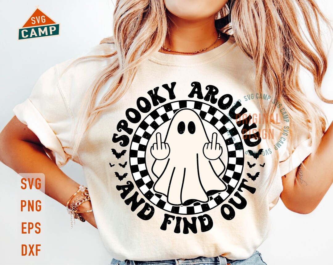 Spook Around and Find Out Svg, Retro Halloween Png, Spooky Season Svg ...