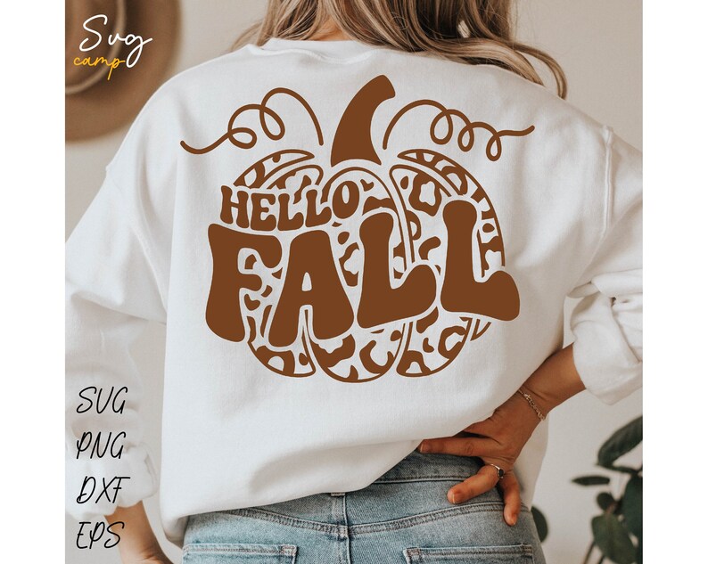 Hello Fall Svg Fall Svg Fall Vibes Svg Leopard Pumpkin Svg - Etsy